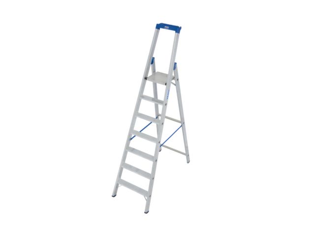 Ladder Aluminium Bordes H 1 65M 7Treden Incl. Bordes | DiscountOffice.nl